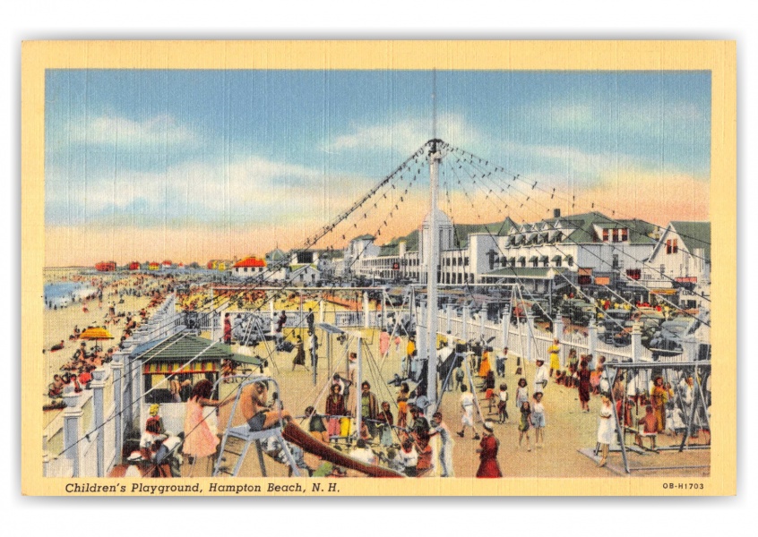 Hampton Beach, New Hampshire, Children's Playground | Vintage & Antique ...